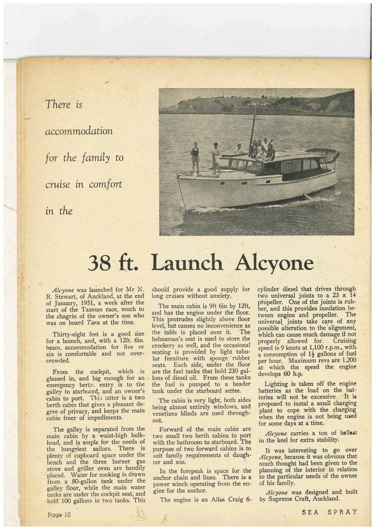 ALCYONE STORY IN SEA SPRAY | waitematawoodys.com #1 for classic wooden ...