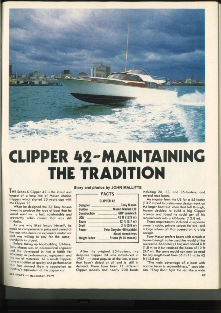Mason Clipper – Alibi | waitematawoodys.com #1 for classic wooden boat ...