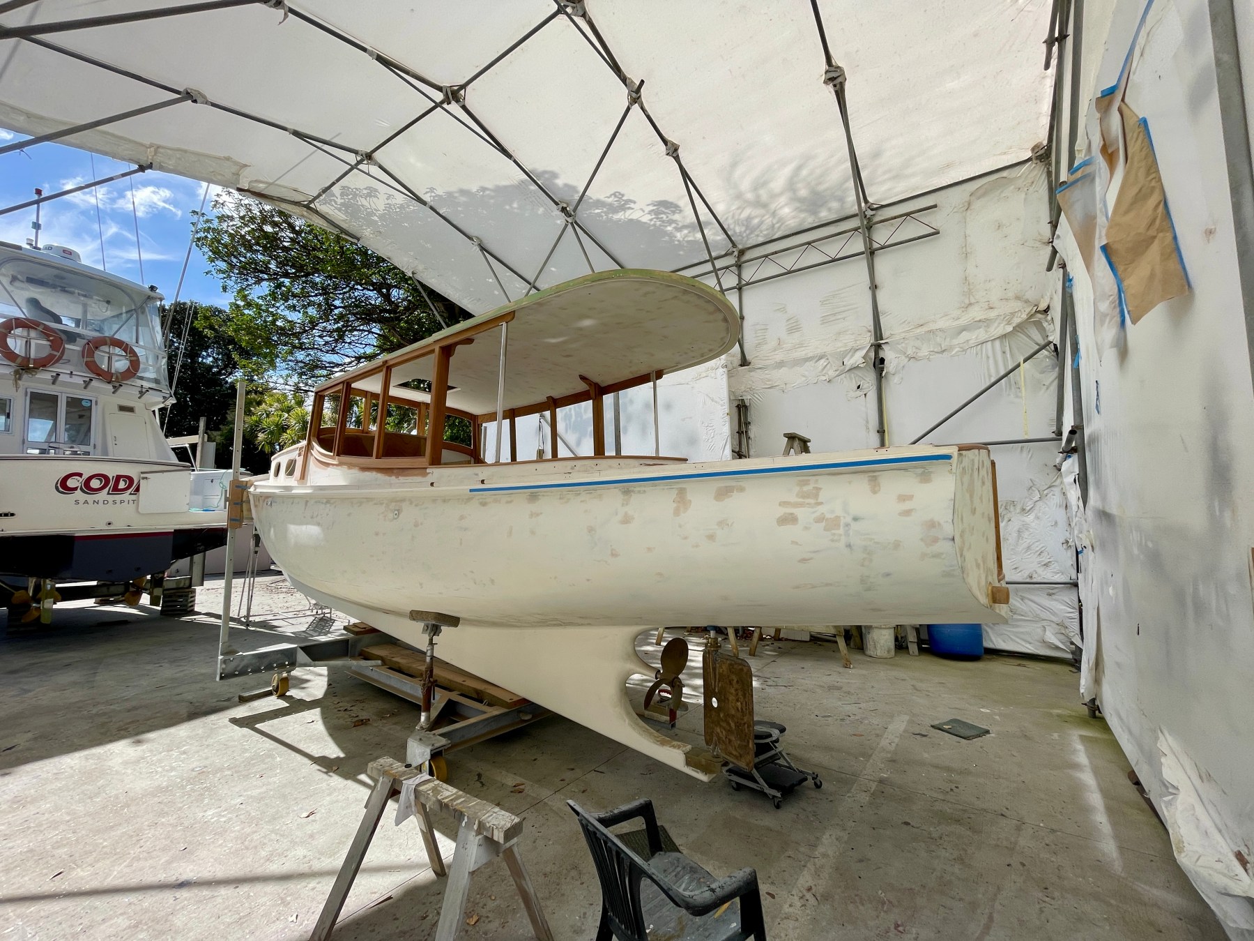 MYSTERY CLASSIC WOODEN LAUNCH AT GREG LEES BOATBUILDERS ...
